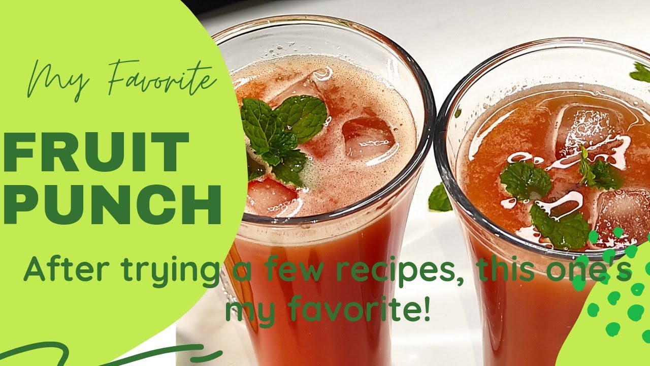 Fruity Cocktail Punch|Fruit Punch with Sprite|How to Make Fruit Punch ...
