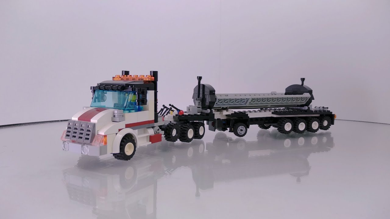 Custom LEGO Semi With Side Dump Trailer! - YouTube