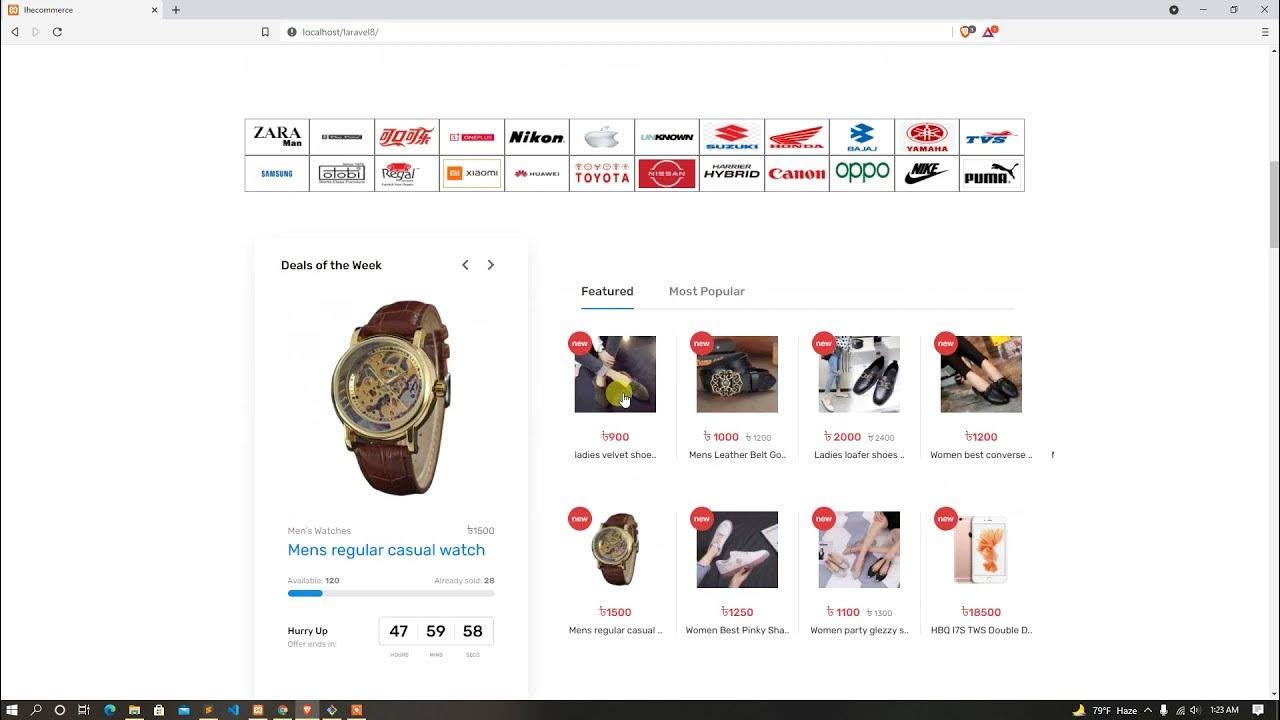 88 Contact Us | laravel complete ecommerce tutorial bangla - YouTube