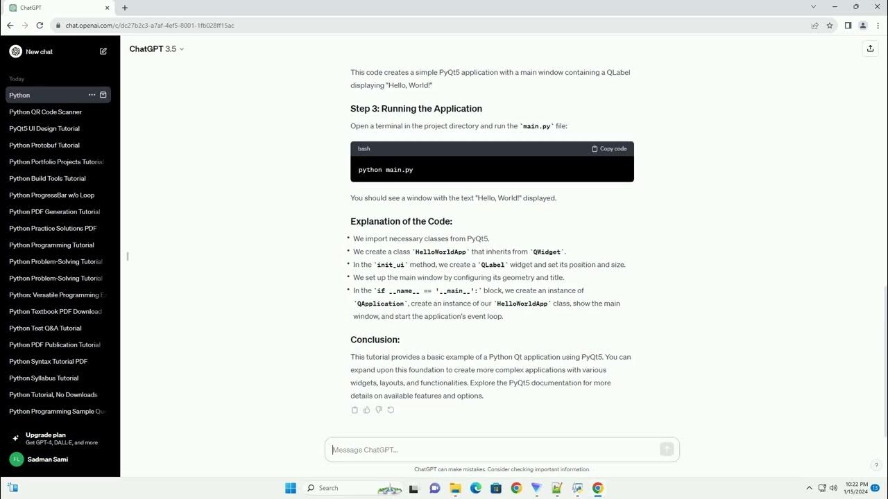 python qt application example - YouTube