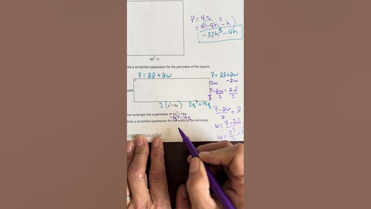 Simplify polynomials with and without figures - YouTube