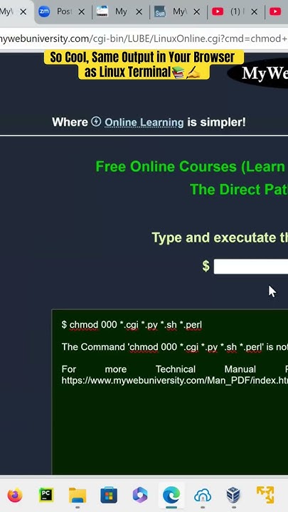 So Cool, Same Output in Your Browser as Linux Terminal📚 ️ - YouTube