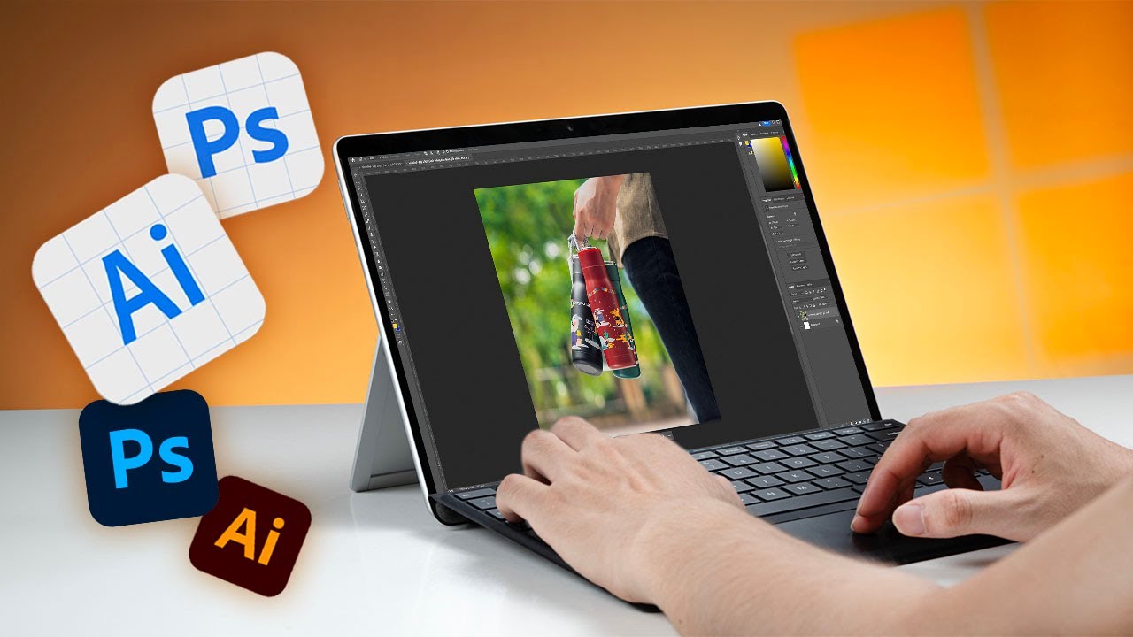 Sử dụng Adobe PTS, AI cho thiết kế trên Surface Pro 9 - YouTube