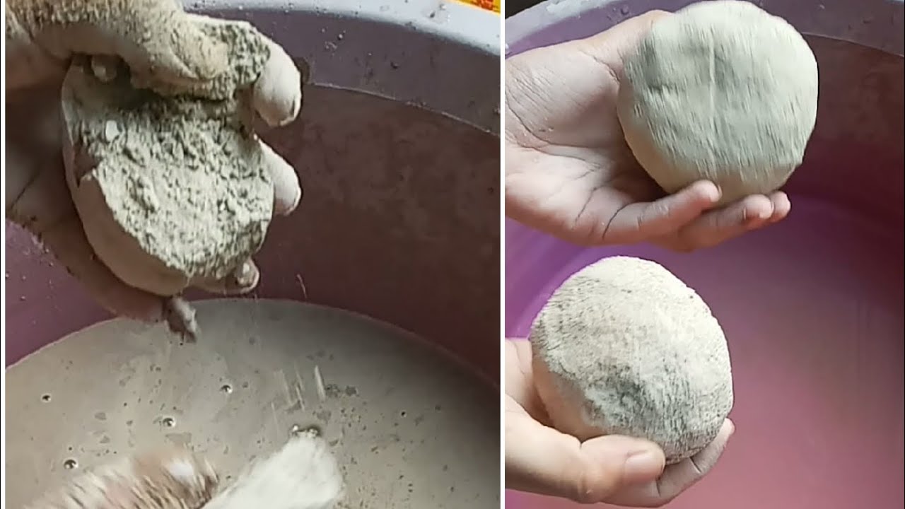 gritty mud ball crumbling||stress relief - YouTube