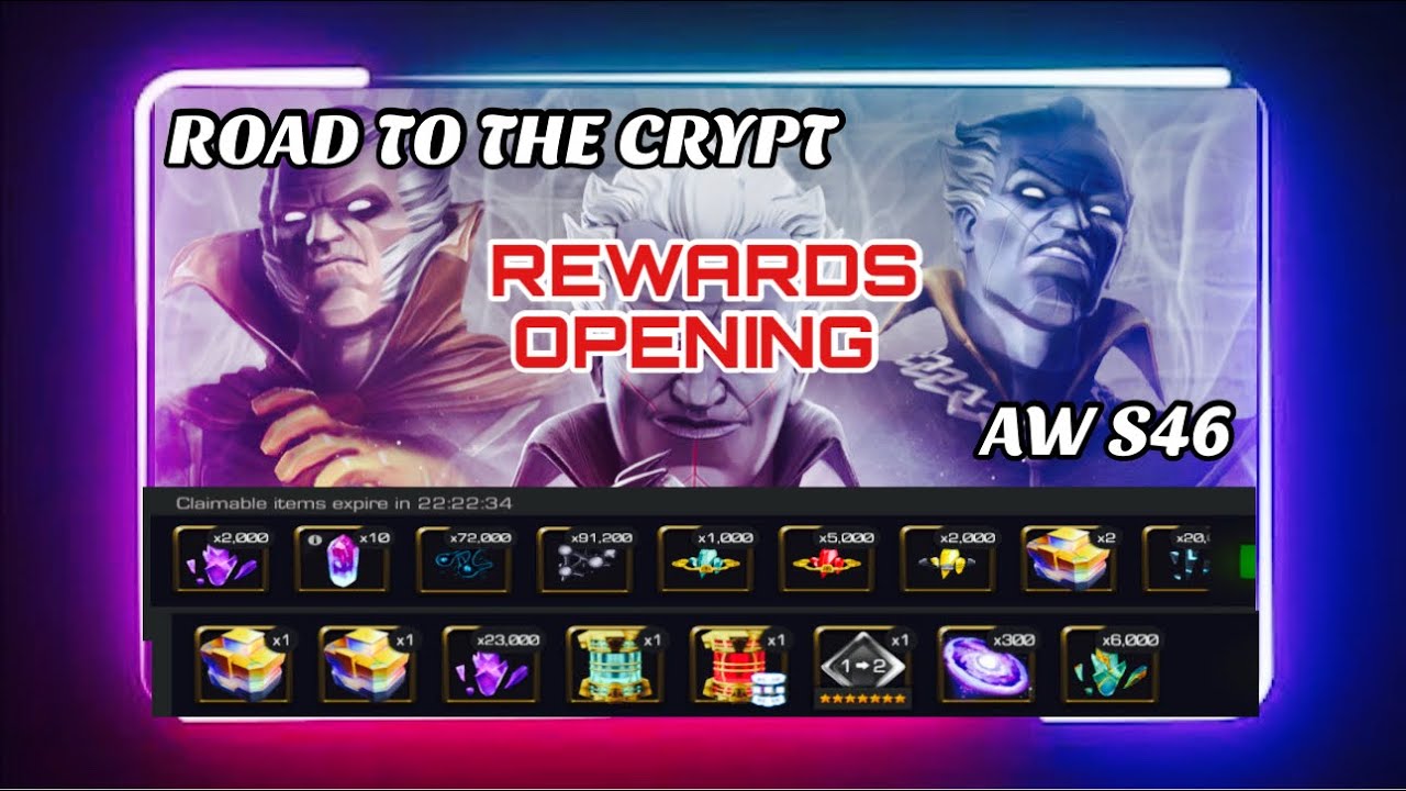 ROAD TO THE CRYPT & AW SEASON46 REWARDS OPENING : DOUBLE 7* CRYSTAL ...