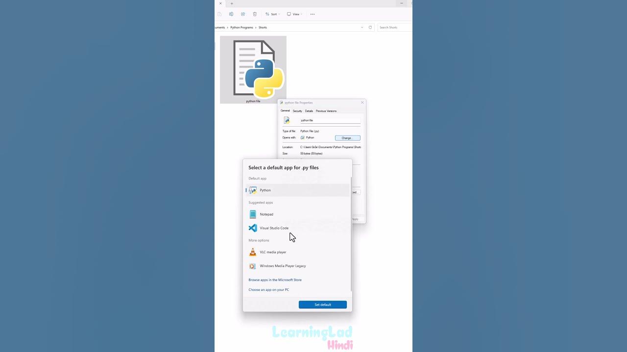 How to Run Python Programs ( .py files ) on Windows 11 Tutorial in Hindi - YouTube
