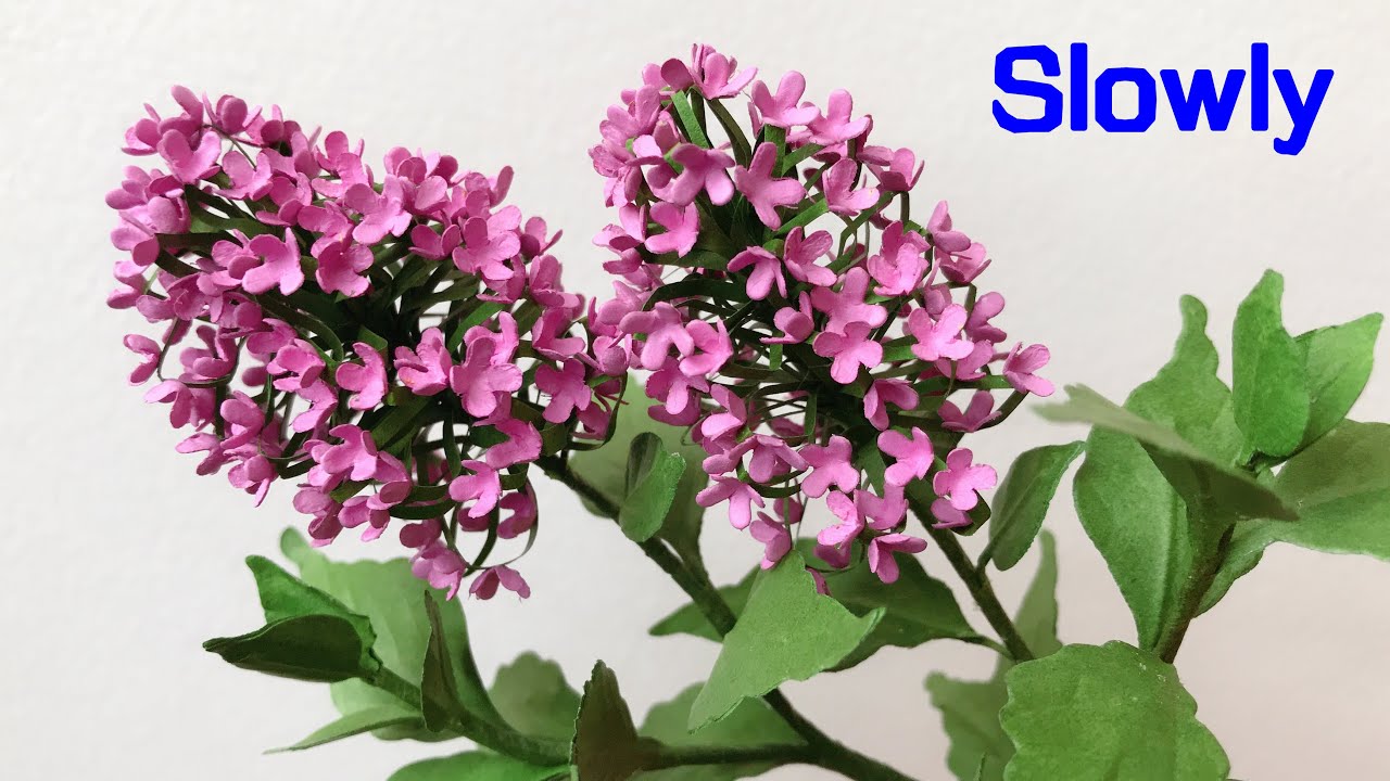 ABC TV | How To Make Mini Lilac Paper Flower | Flower Die Cuts (Slowly ...