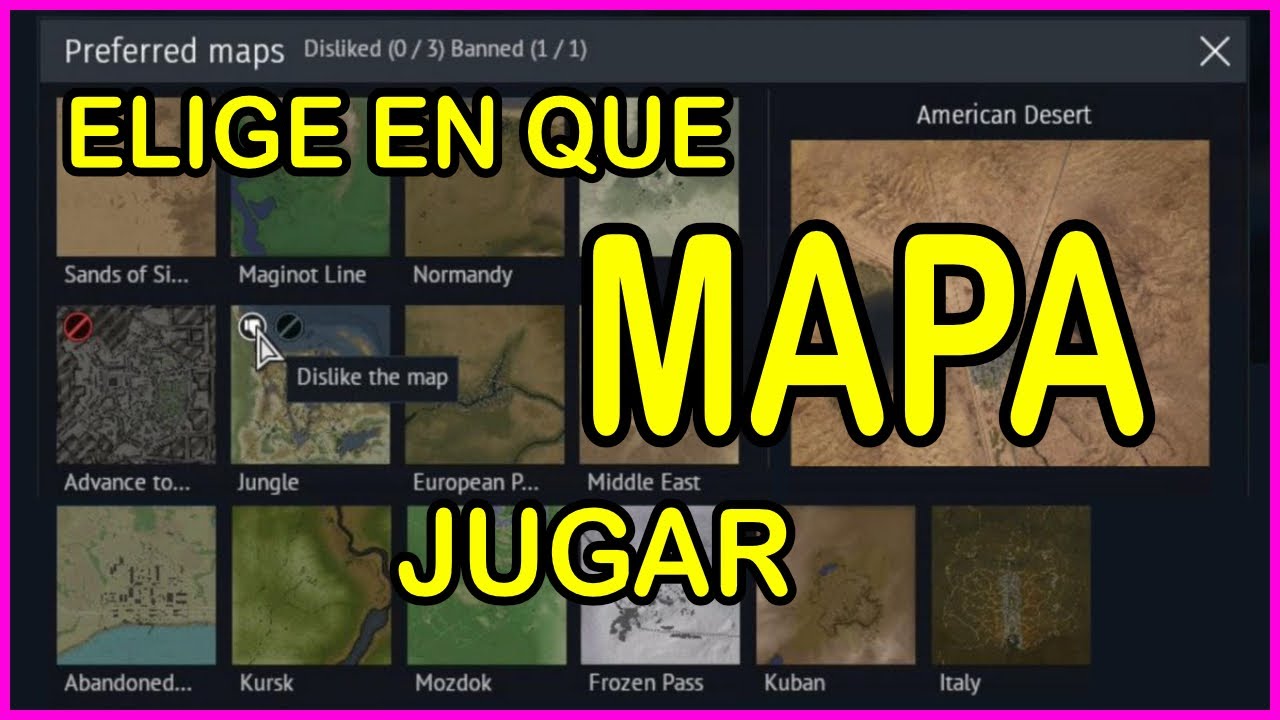 Escoge en que mapas quieres jugar ! [Aprende War Thunder] - YouTube
