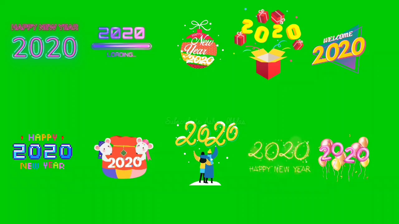 Happy New Year Green Screen Free to Use(11) - YouTube