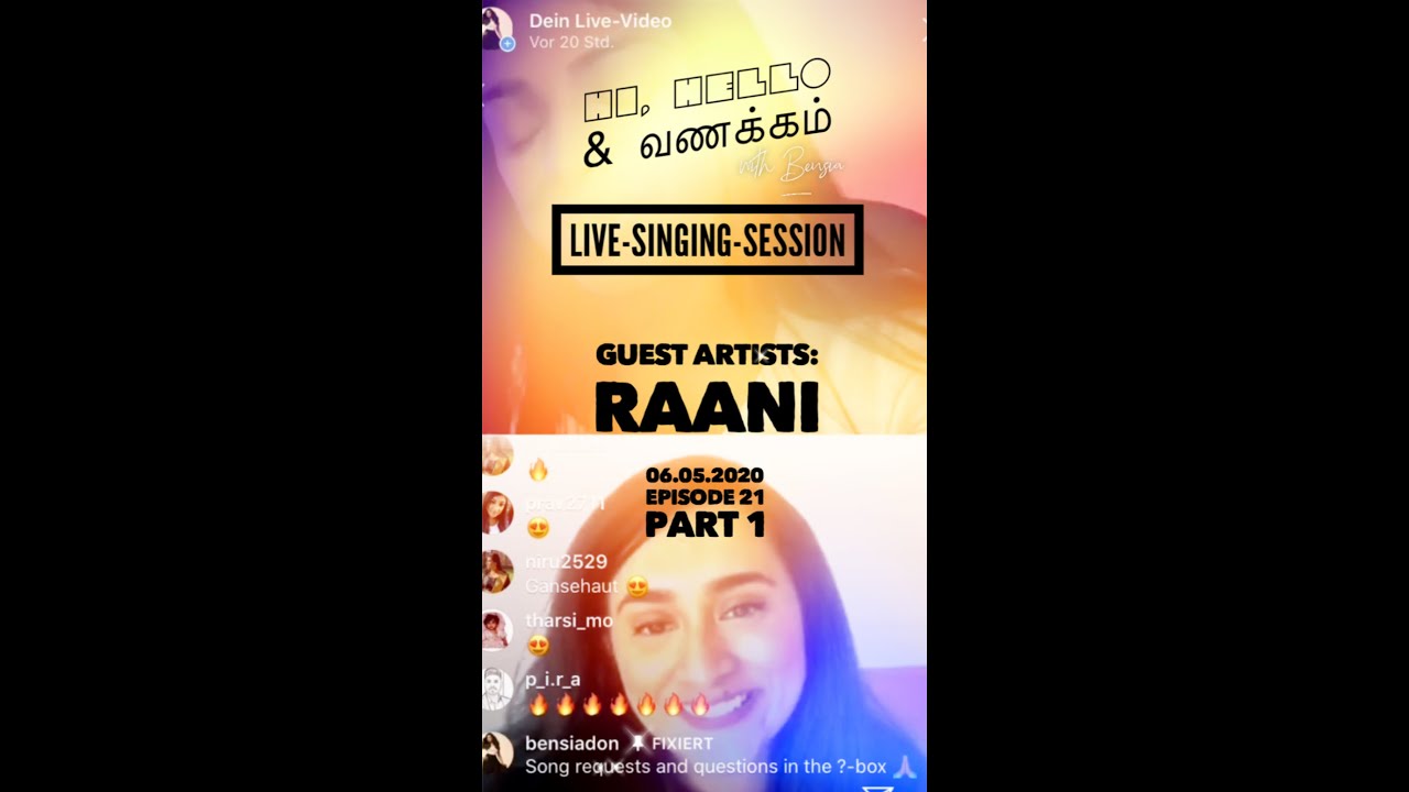 Hi, Hello & Vanakkam with Bensia - Episode 21 Part 1 - The Live-Singing ...