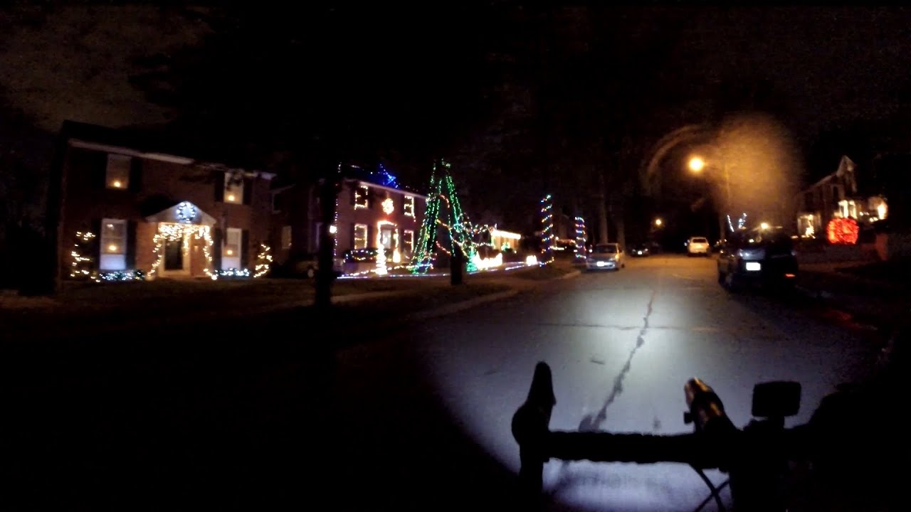 Christmas Lights And Night Commute Bike Blogger - YouTube