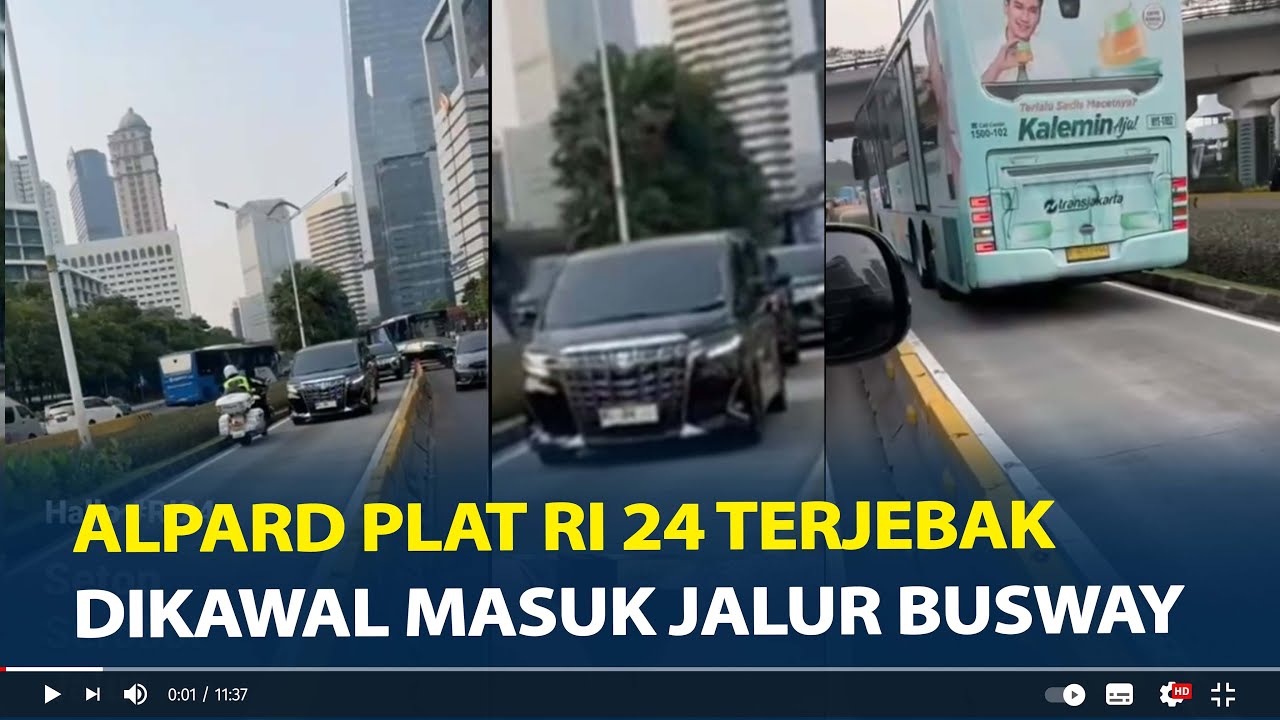 Viral Mobil Dinas Alpard Plat RI 24 Dikawal Masuk Jalur Busway, Putar ...