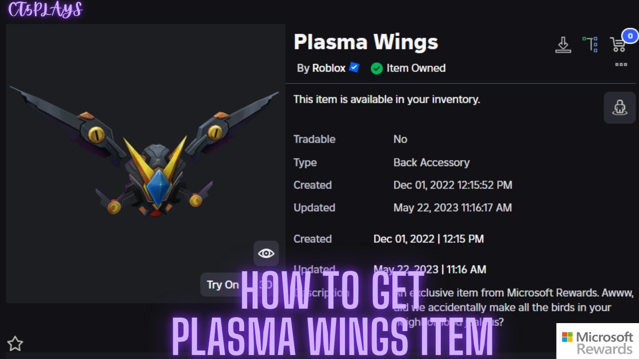 HOW TO GET Plasma Wings! (Roblox Microsoft Rewards 2025) - YouTube