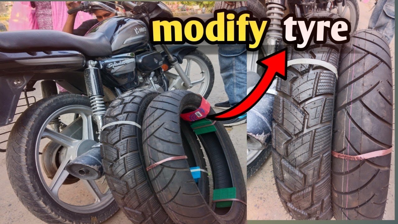 Install new tyre😍 | splendor modified | 110/90/18 big tyre 😱 Price ...