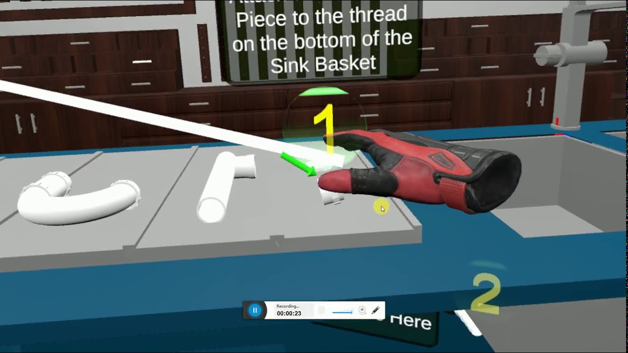 Virtual Reality Plumbing Training Software [Oculus/HTC] Task 10 - YouTube
