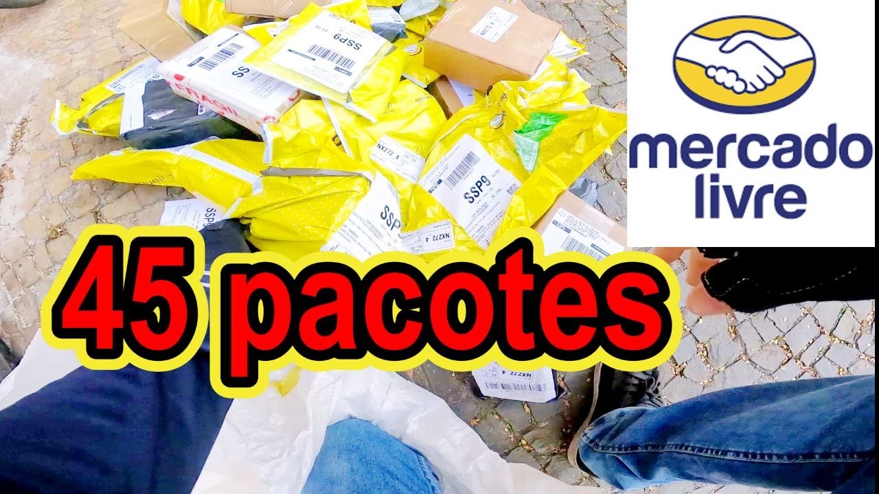 45 PACOTES MERCADO LIVRE.#mercadolivre #motoboy #motovlog - YouTube