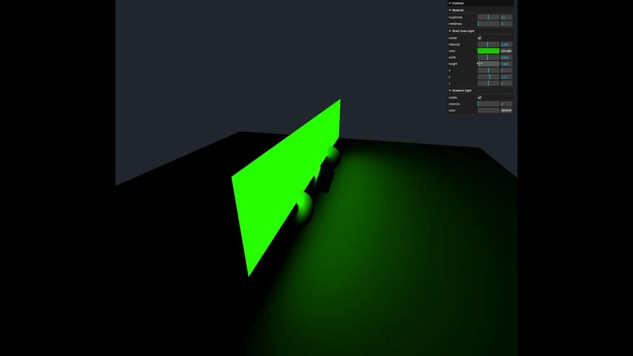 three js rect area light - YouTube