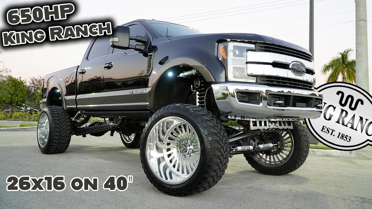 2017 King Ranch on a 14 wicked Lift and Specialty Forged Wheels - YouTube
