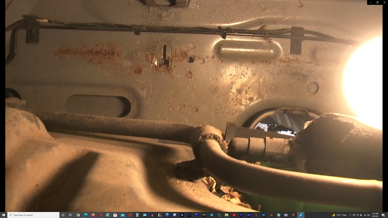 Chrysler 2001 PT Cruiser Muffler and Gas Tank Straps removal and ...