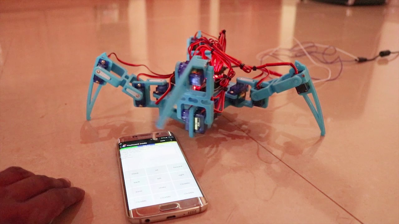 Spider Robot (Quadruped) - Arduino - YouTube