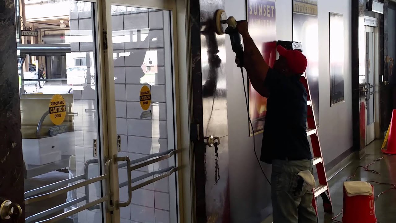 Marble wall cleaning and polishing - New Orleans, La - YouTube