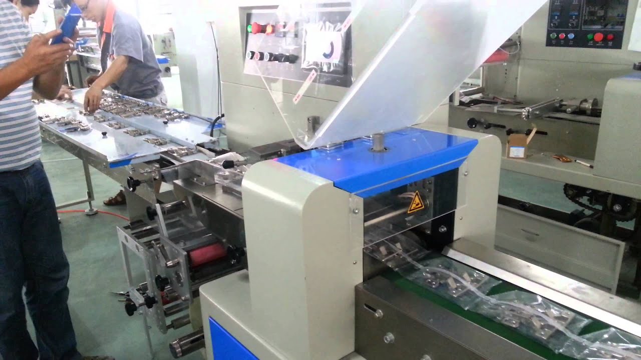 LP-350X automatic hinge packaging machine, industry products flow pack ...