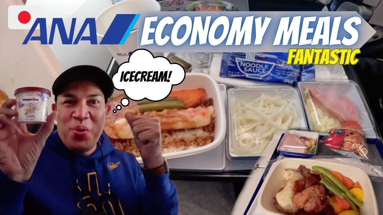 Unbelievable Economy Meals on ANA Flight NH177 to Tokyo! 4K 🇯🇵 - YouTube