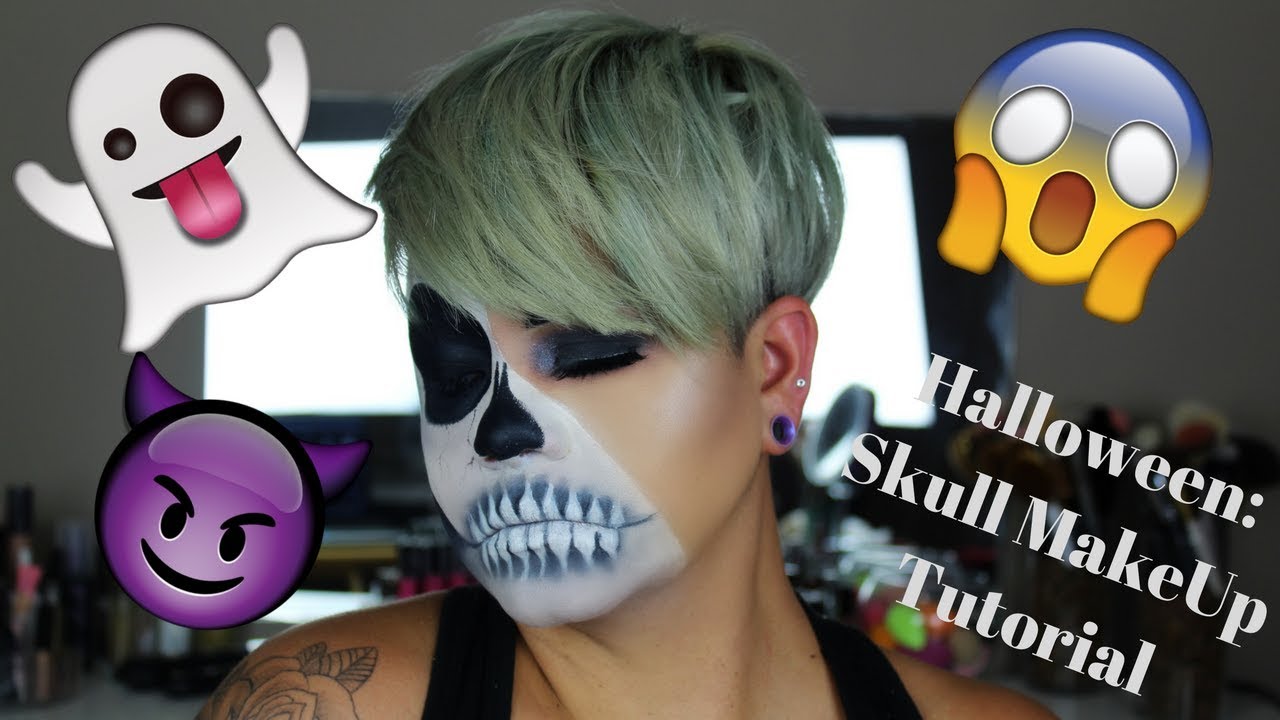 Skull MakeUp Tutorial: Perfect for Halloween! - YouTube
