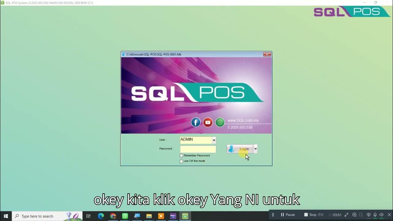 Tatacara memasukkan kod stok ke SQL POS dan update ke SQL Accounting ...