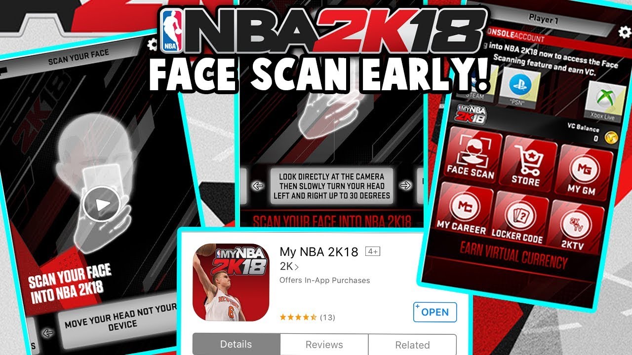 NBA 2K18 APP DOWNLOAD TUTORIAL! (FACE SCAN EARLY) - YouTube