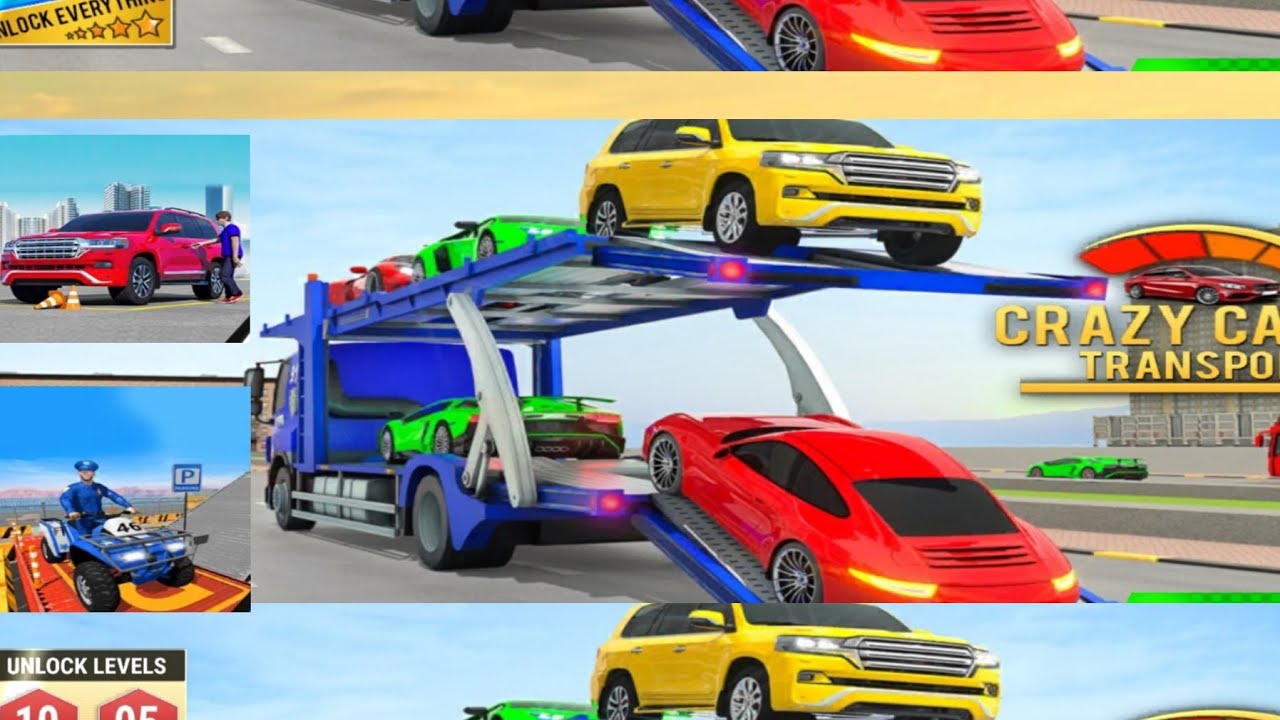 Crezy car transfor track simulater || car transfor track sif - YouTube