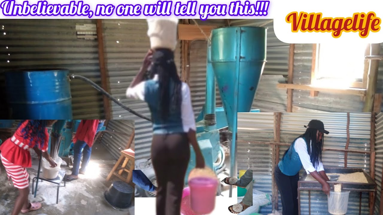African Villagelife//Secret Behind Traditional Grinding Of Millet and 🌽 ...