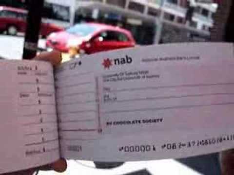 The ChocSoc Cheque Book has Arrived! - YouTube