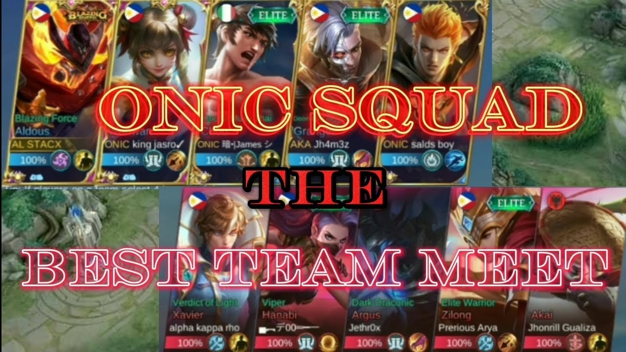 BEST TEAM MEET 5 MAN ONIC SQUAD (Mean hero)RANK GAMAE,@AL STACX TV ...