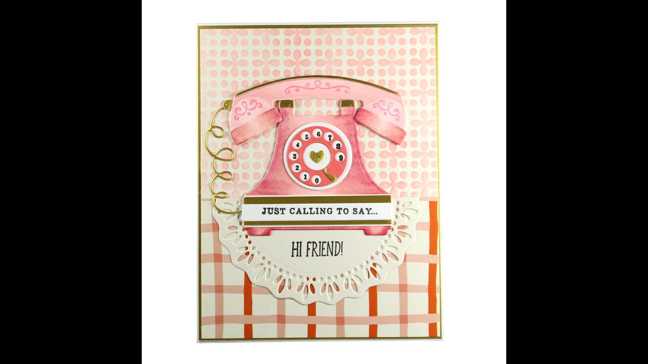 Diamond Press Vintage Hello Stamp, Die and Stencil Set - YouTube