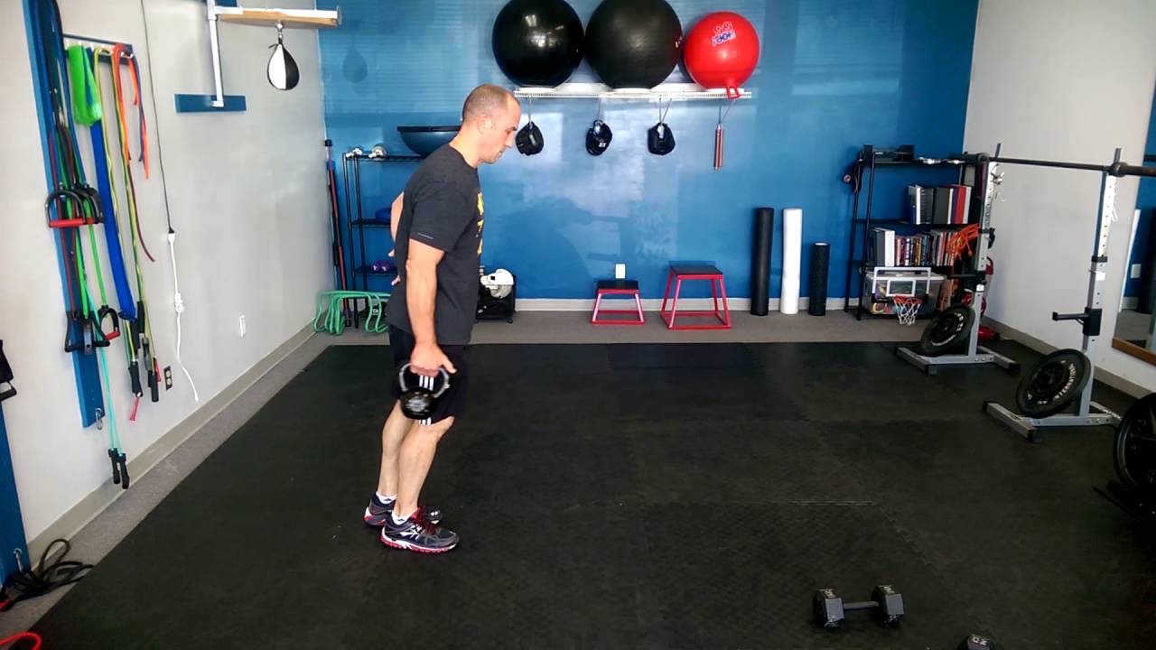 Lunge with Single Arm Kettlebell Row - YouTube