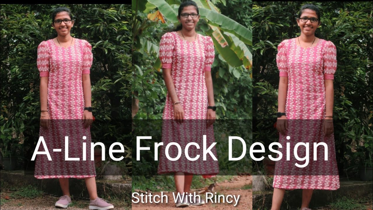 A-line frock design @RincyReeja #variety #frock #aline # ...