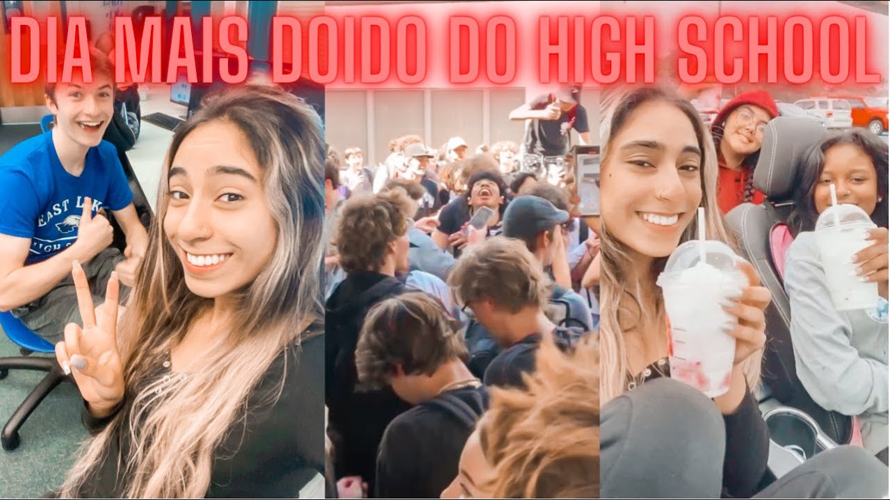 O DIA MAIS DOIDO DO HIGH SCHOOL (Protesto, gringos falando português ...