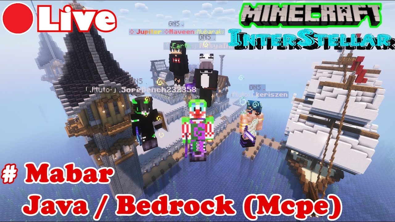 Renovasi Markas Server Mabar Java & Bedrock !! Live Minecraft #15 - YouTube