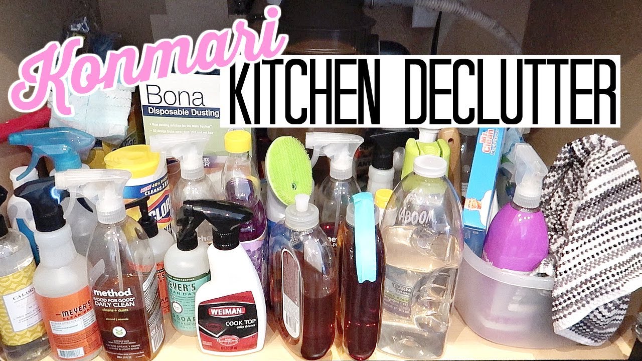 KONMARI KITCHEN DECLUTTER 2019 // ORGANIZATION + CLEANING - YouTube
