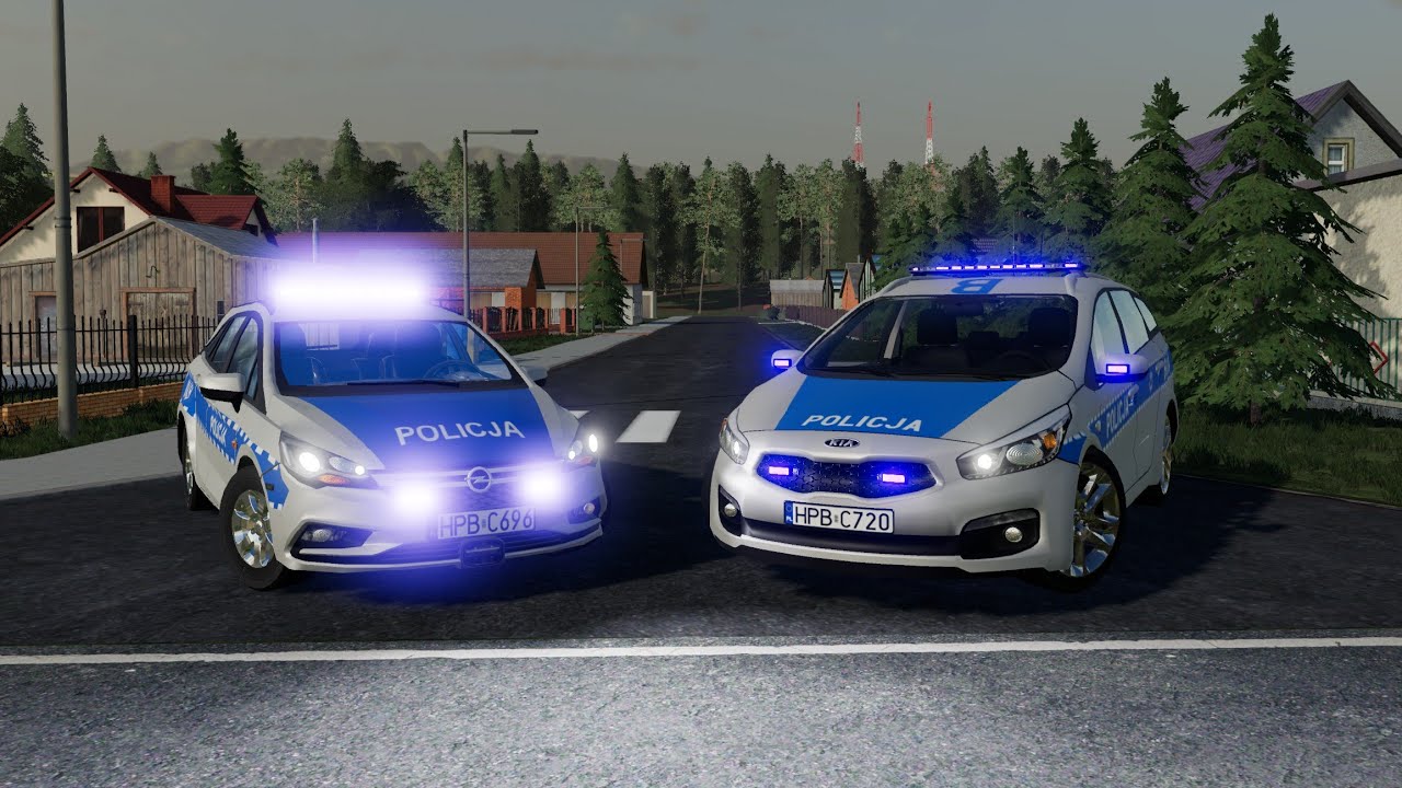 Polish Police in action - Farming Simulator 2019 - Two Police Cars [FS ...