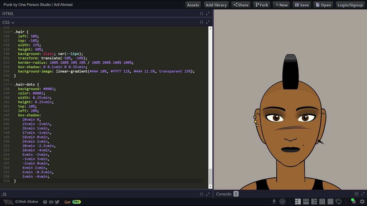 ASMR Programming - PUNK in HTML & CSS - No Talking - YouTube