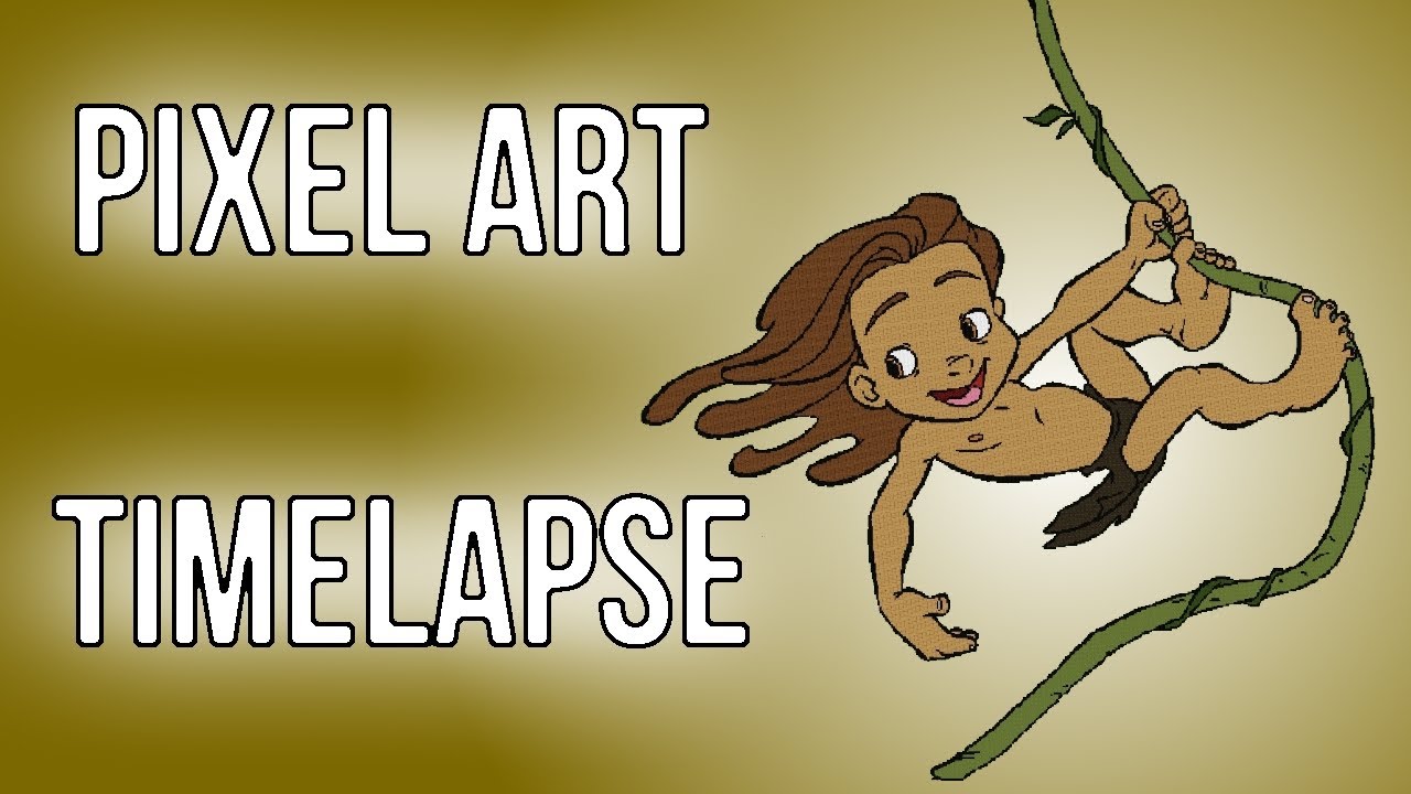 Minecraft Pixel Art: Timelapse - Young Tarzan - YouTube