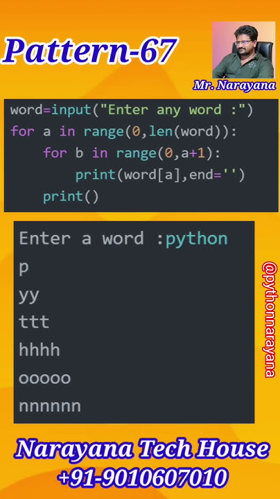 Python Pattern - 67 - YouTube