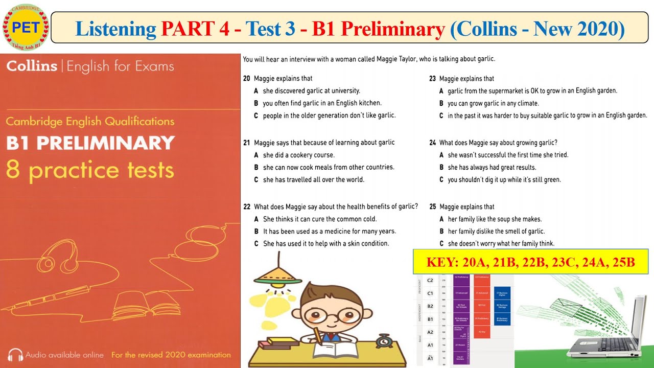 B1 Preliminary - Collins - Listening Part 4 Test 3 (2020 + Transcript ...