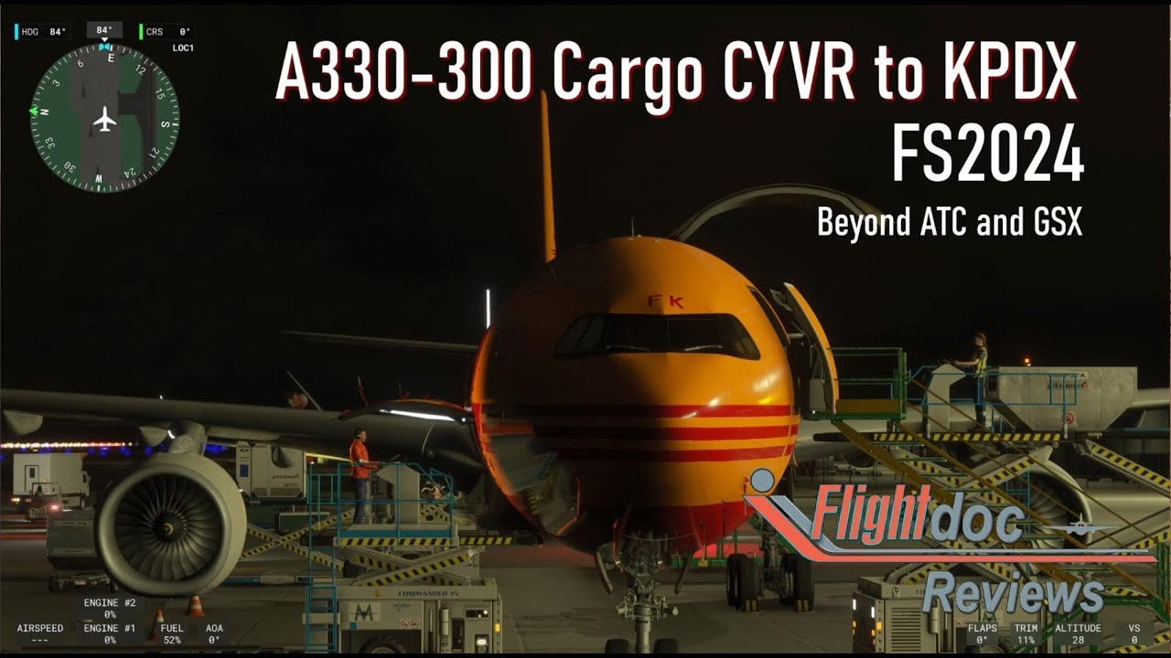 A330-3002PF Cargo YVR to PDX in FS2024 - YouTube