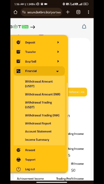 How to withdraw money from Bot bro// Bot bro se paisa kaise withdraw kare//#botbro#yfx # ...