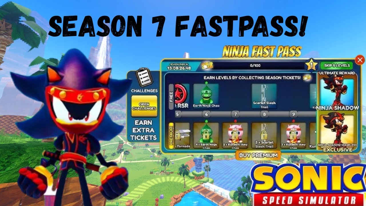 Season 7 Ninja Fastpass in Sonic Speed Sim! - YouTube