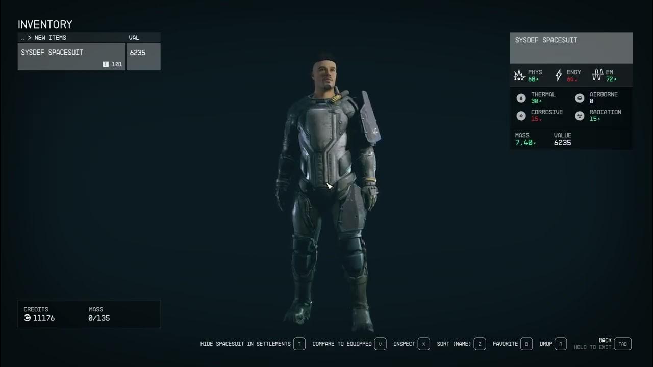 Starfield SysDef Spacesuit Console Command Cheat Code - YouTube