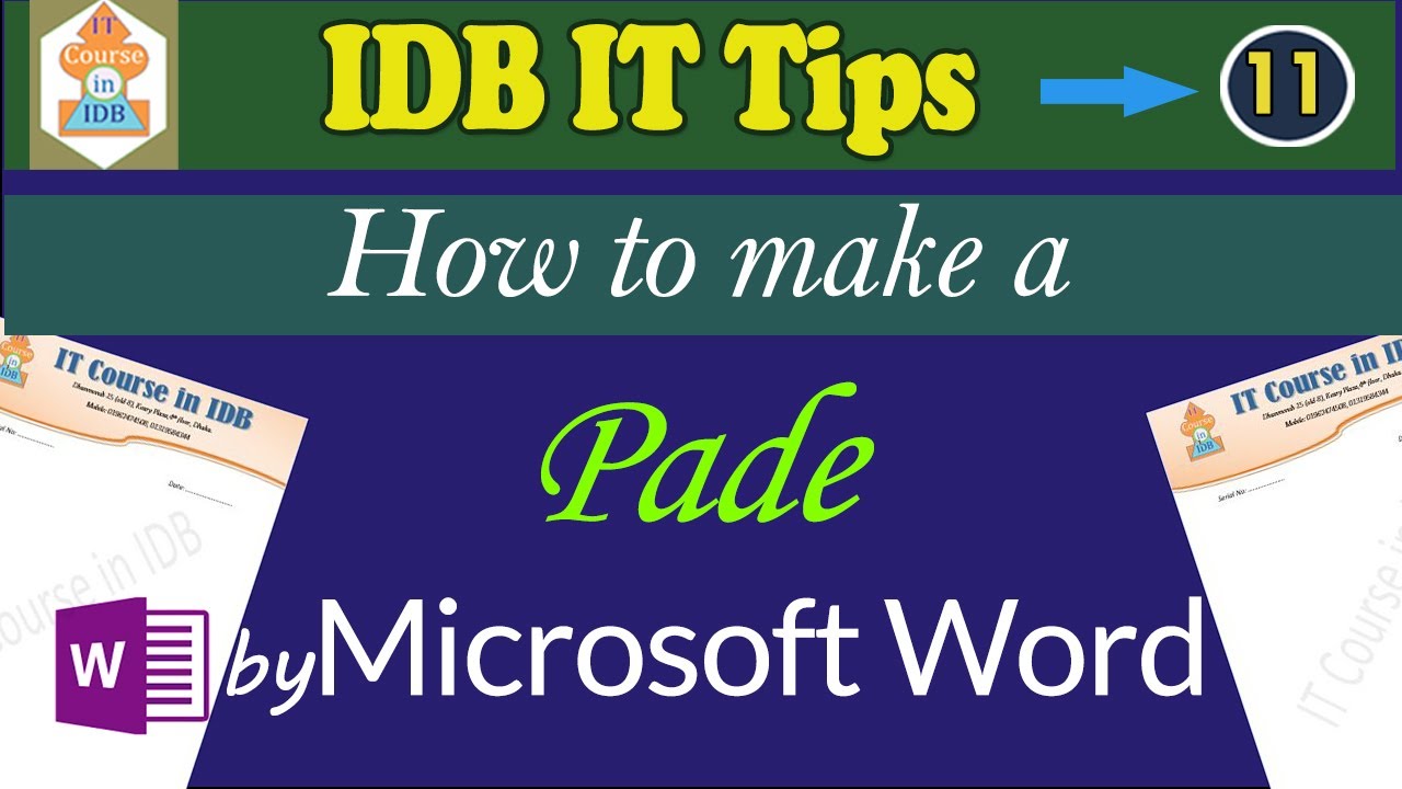 Make a pad by Microsoft Word-2016 - YouTube